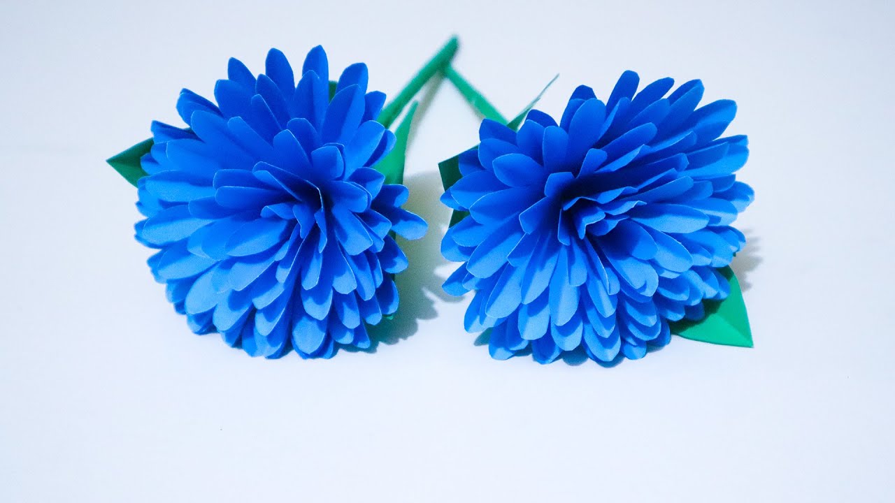 Very easy blue paper flower step by step | paper flowers | origami ...