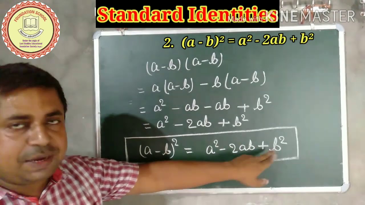 Algebraic Expressions (Standard Identities) - YouTube