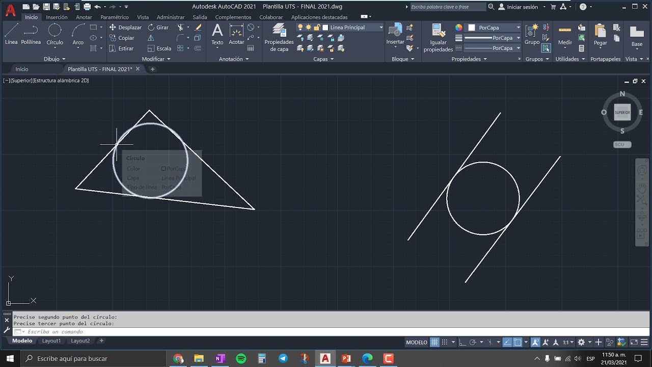 Como hacer Distintos Circulos en AutoCAD - YouTube