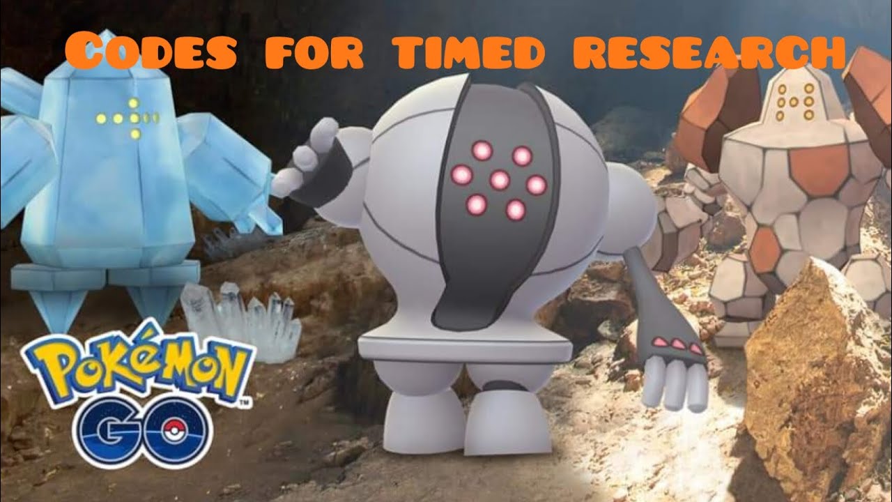 Pokemon GO New Codes For The Regi Trio Timed Research Tasks - YouTube