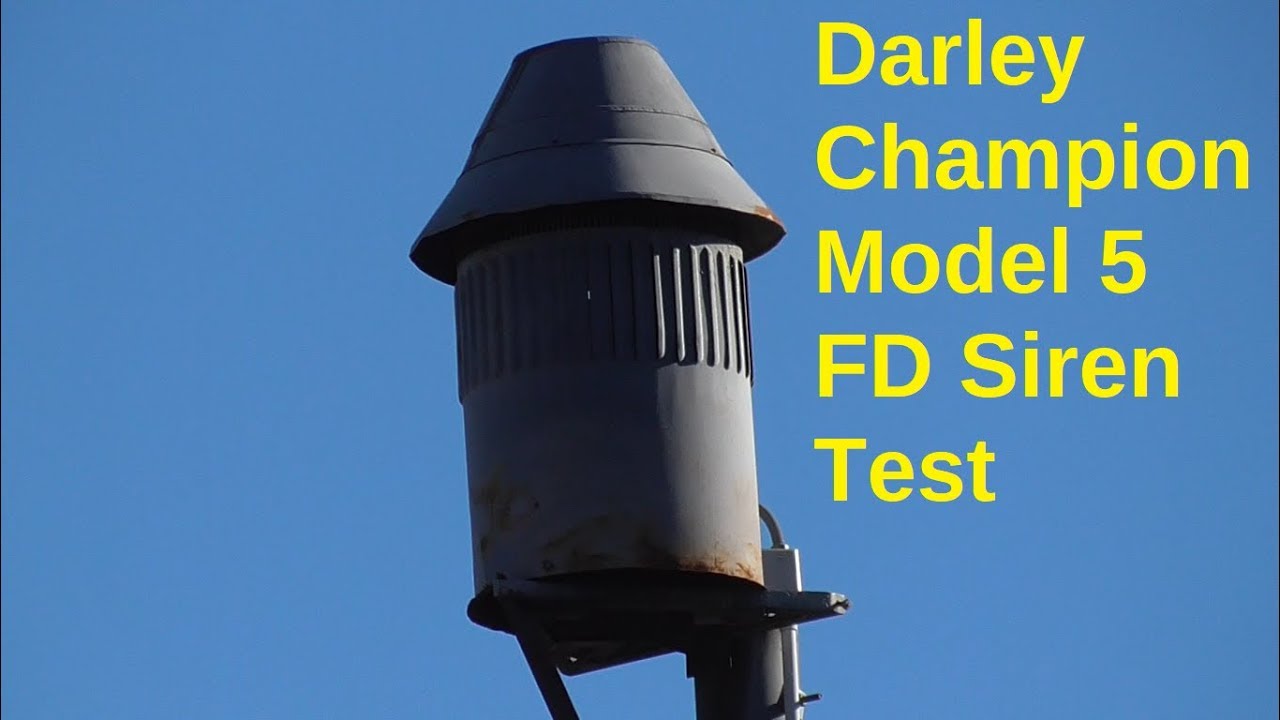 W. S. Darley Champion Model 5 Fire Station Siren Set off, Short Alert ...