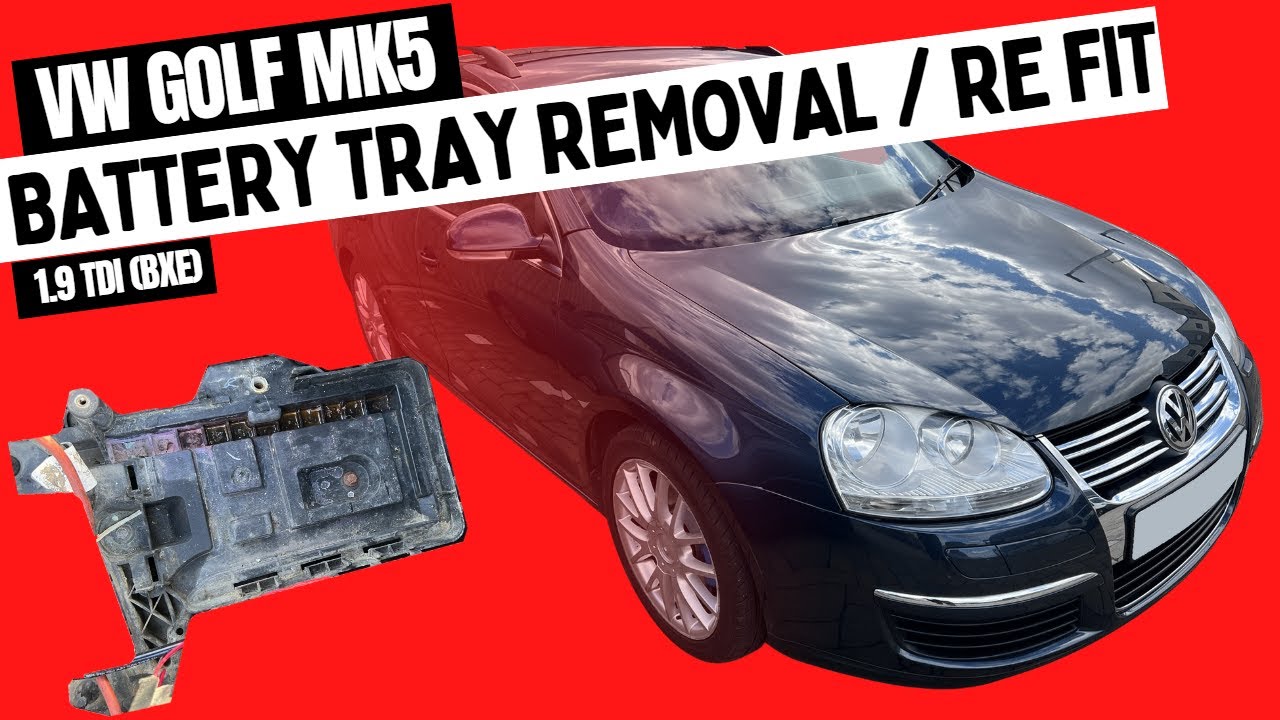 Volkswagen Golf Mk5 1.9 TDI (BXE) Battery Tray Removal / Refit - YouTube