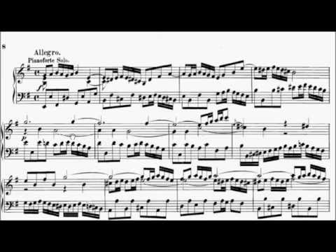 ABRSM Piano 2015-2016 Grade 8 A:4 A4 Bach Allegro in E Minor BWV 1019 ...