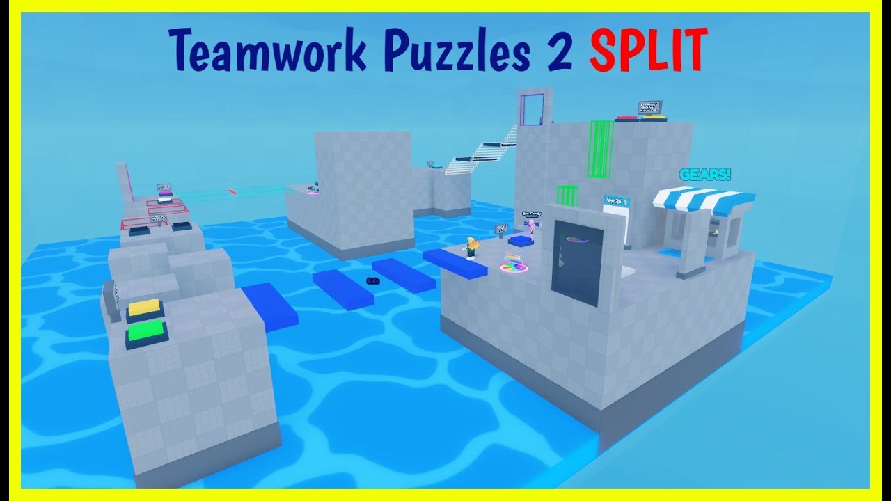TEAMWORK PUZZLES 2 SPLIT Tutorial Roblox - YouTube