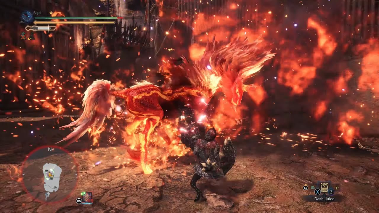 PC | Monster Hunter World | Flame Kirin (lance) - YouTube