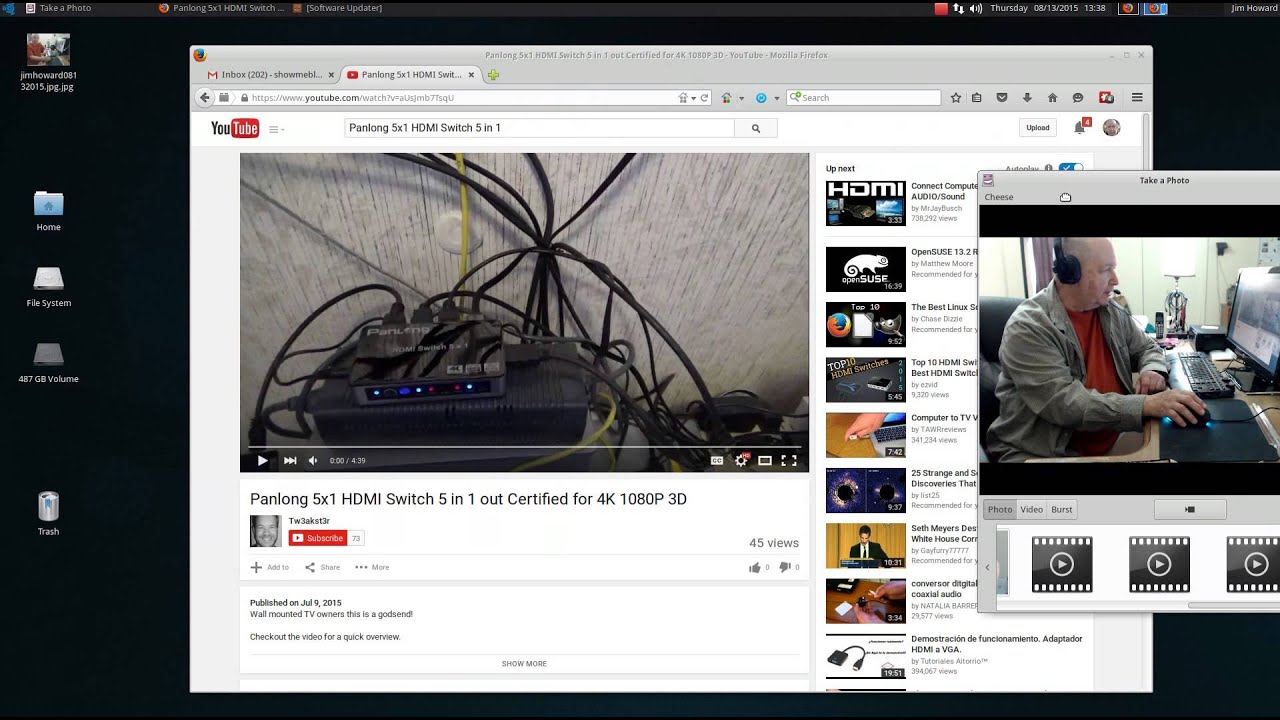 Testing out Ubuntu Studio, Cheese and RecordMyDesktop - YouTube