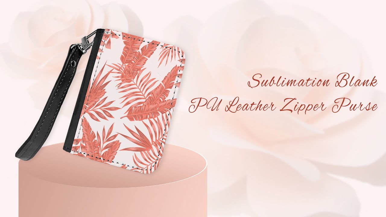 Sublimation blank PU leather coin purse small wallet - YouTube