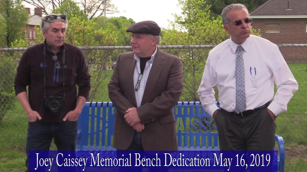 Joey Caissey Memorial Bench Dedication - YouTube