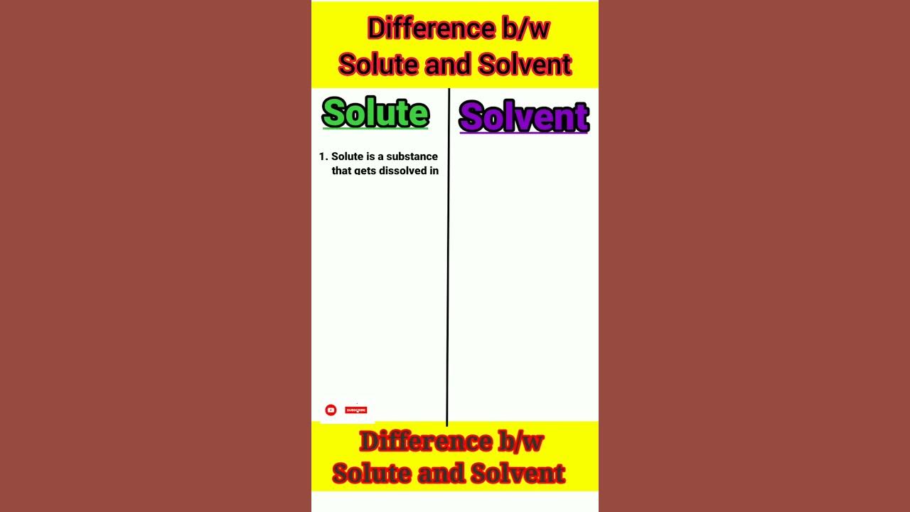 Difference between Solute and Solvent, with example, #Solute #Solvent # ...