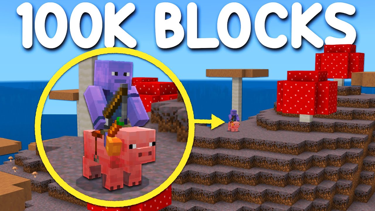 I Travelled 100,000 Minecraft Blocks Without Moving - YouTube