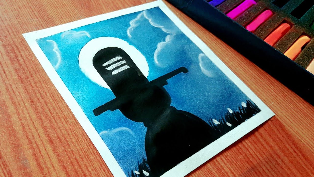 Mahashivratri special drawing/ shadow drawing of shivling/ easy ...