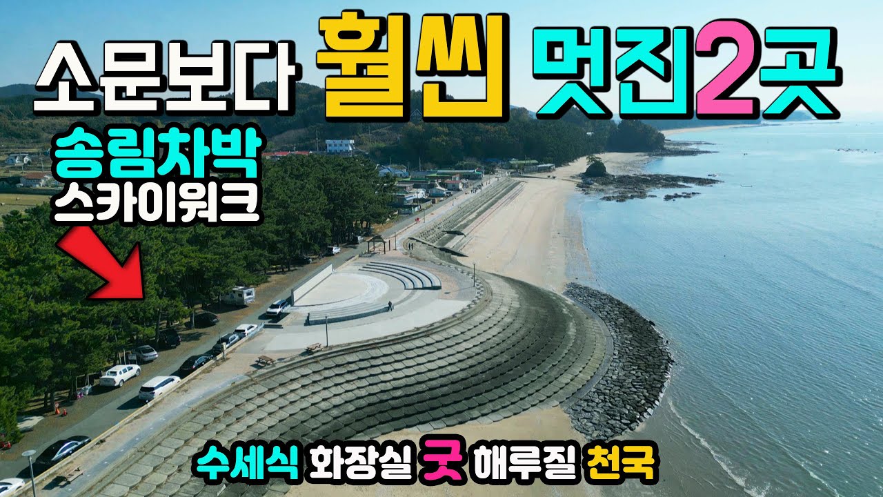 비인해변 장항 스카이워크 세계 유네스코 해변 송림 차박 캠핑 현지를 잘 아는 캠퍼들만 간다는 명소 수돗가 수세식화장실