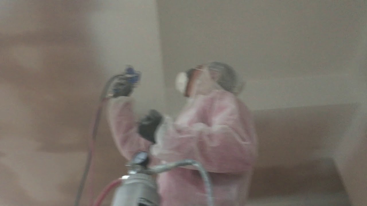 walls & ceilings spray painting by MrHomeBuilders. - YouTube