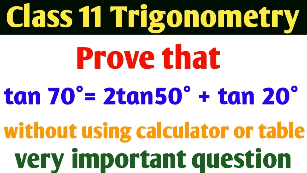 Trigonometry class 11 problems on tan x. Class 11 chapter 3 ...