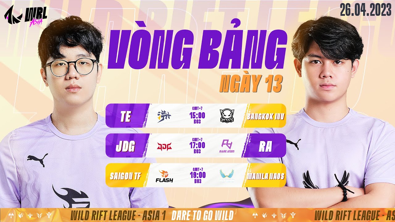 TE vs INV | JDG vs RA | TF vs NAOS - VÒNG BẢNG NGÀY 13 WRL ASIA 2023 (BO3) - YouTube