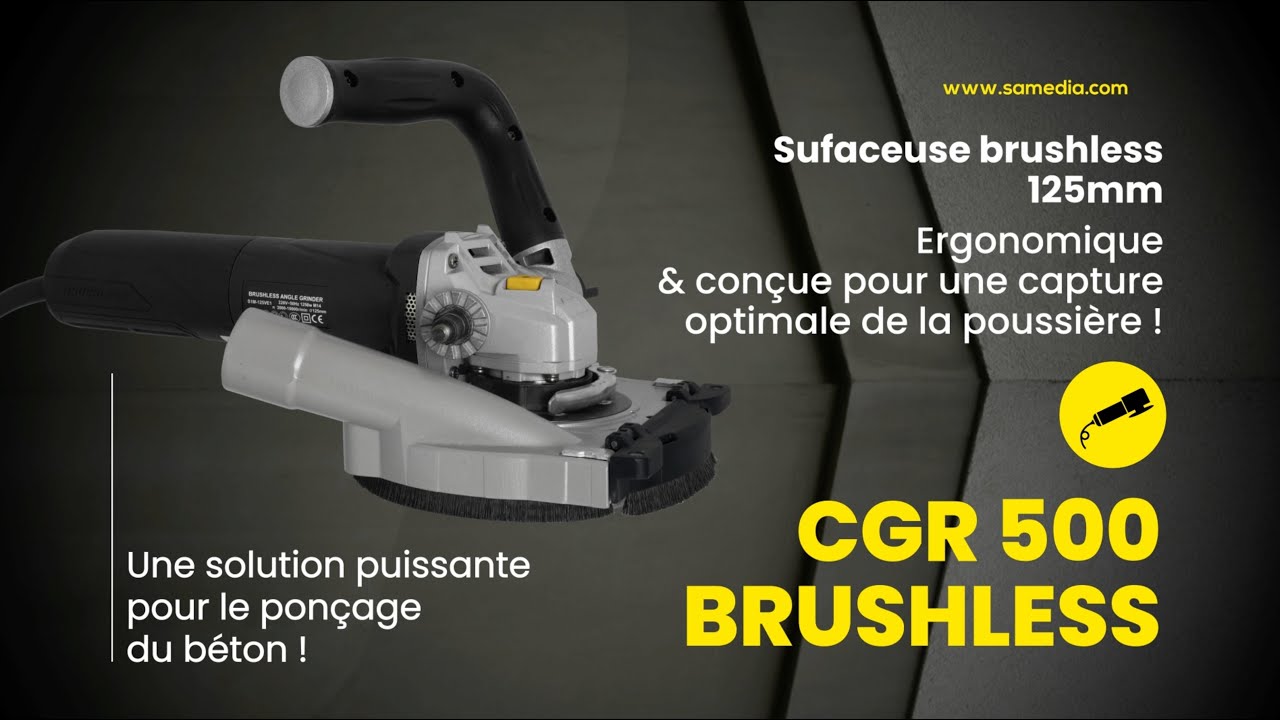 CGR 500 - Surfaceuse brushless 1250W : Ponçage béton ras-de-mur avec ...