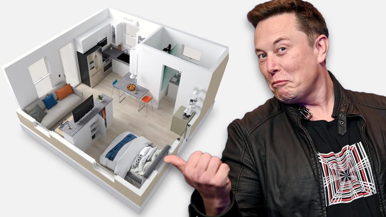 Elon Musk lives in a $50k tiny box house #shorts - YouTube