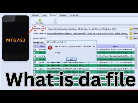 What is da file and how to use in sp flash tool? - YouTube