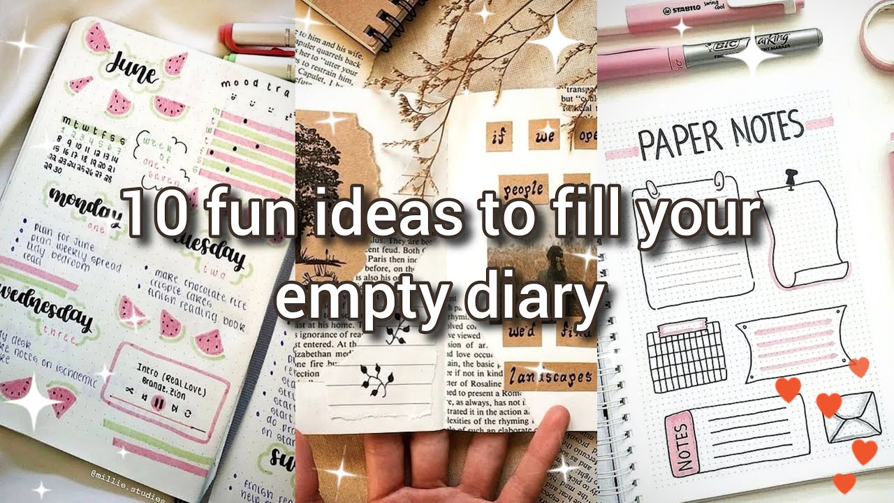 10 Fun ideas to fill your Empty Diary🌷|#aesthetic #trending #viralvideo ...