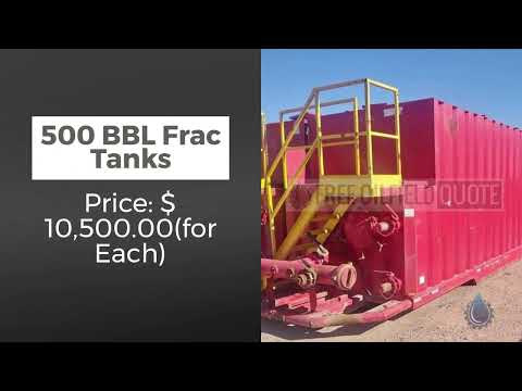 500 BBL Frac Tanks - YouTube