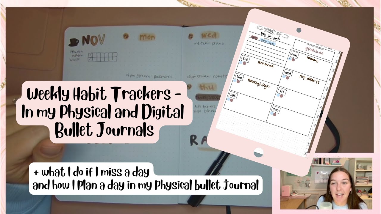 Two simple, effective weekly habit trackers in a digital or physical ...