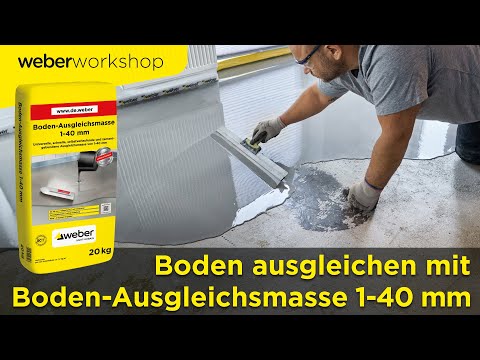 Boden ausgleichen mit der Boden-Ausgleichsmasse 1-40 mm | WeberWorkshop