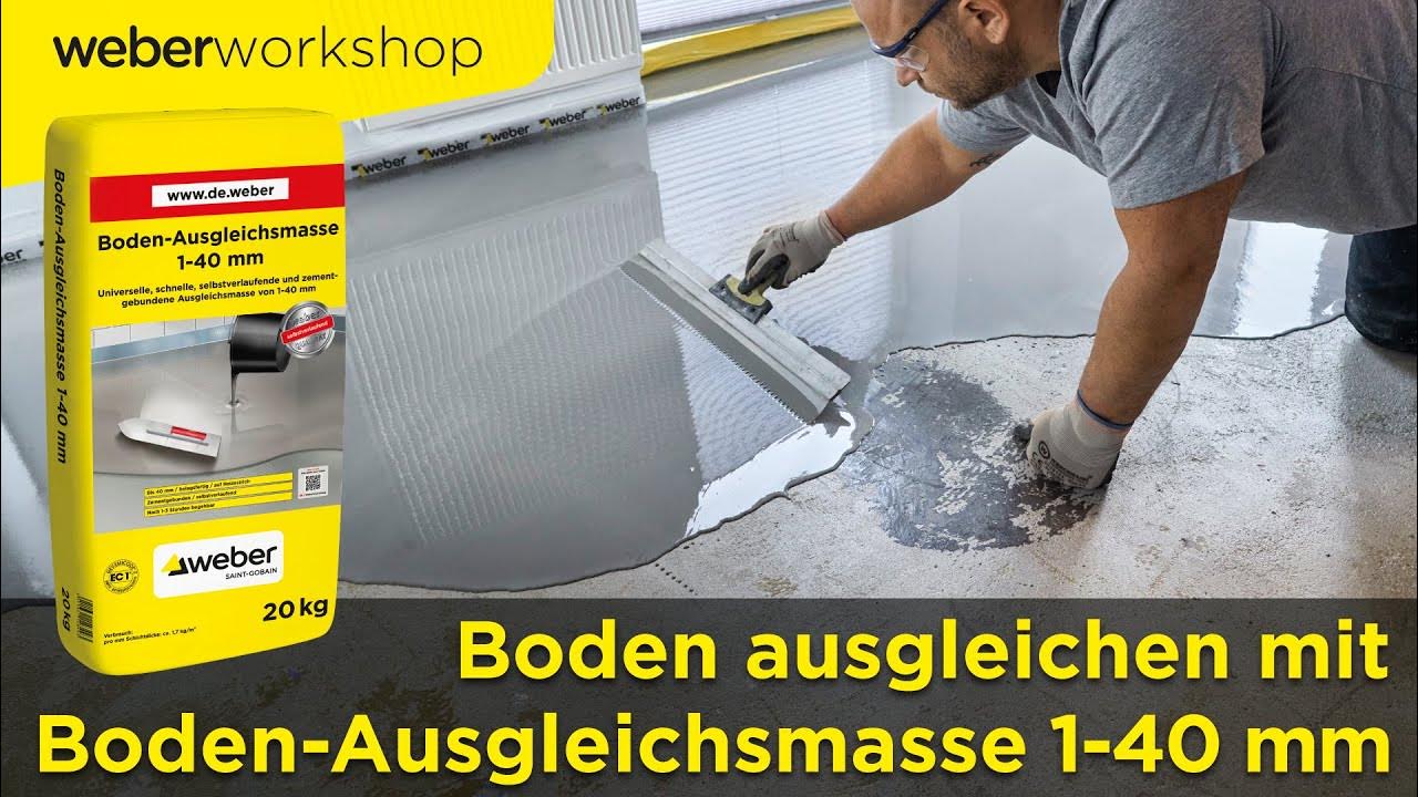 Boden ausgleichen mit der Boden-Ausgleichsmasse 1-40 mm | WeberWorkshop - YouTube