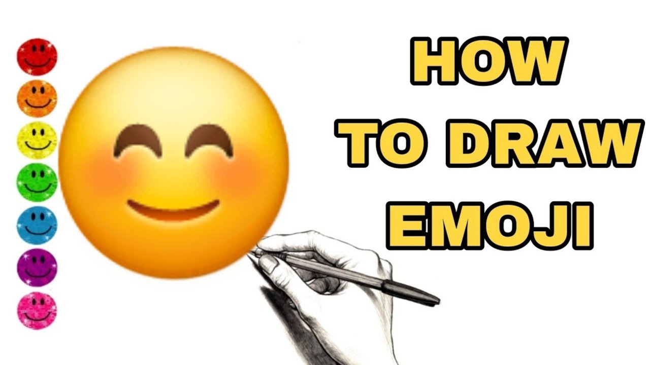 HOW TO DRAW THE BRIGHT SMILE 😊EMOJI - YouTube
