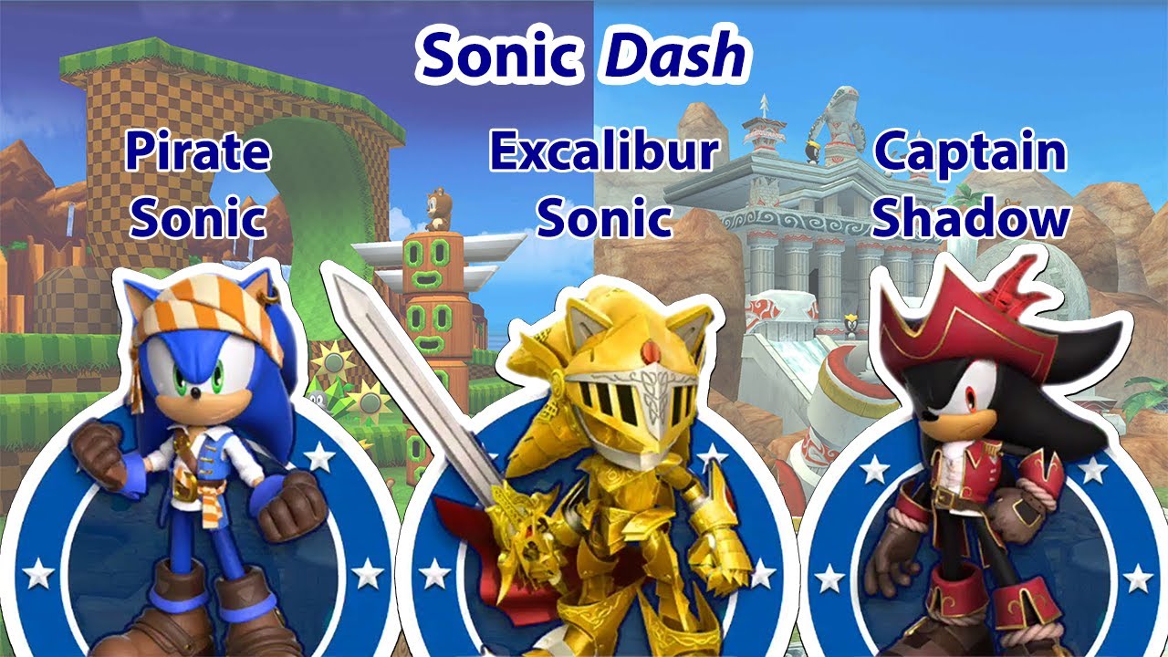 Sonic Dash Pirate Sonic Captain Shadow And Excalibur Sonic Youtube