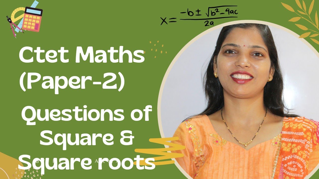 Square And Square Root Ctet Maths Paper 2 ctetpreperation Ctet2024 