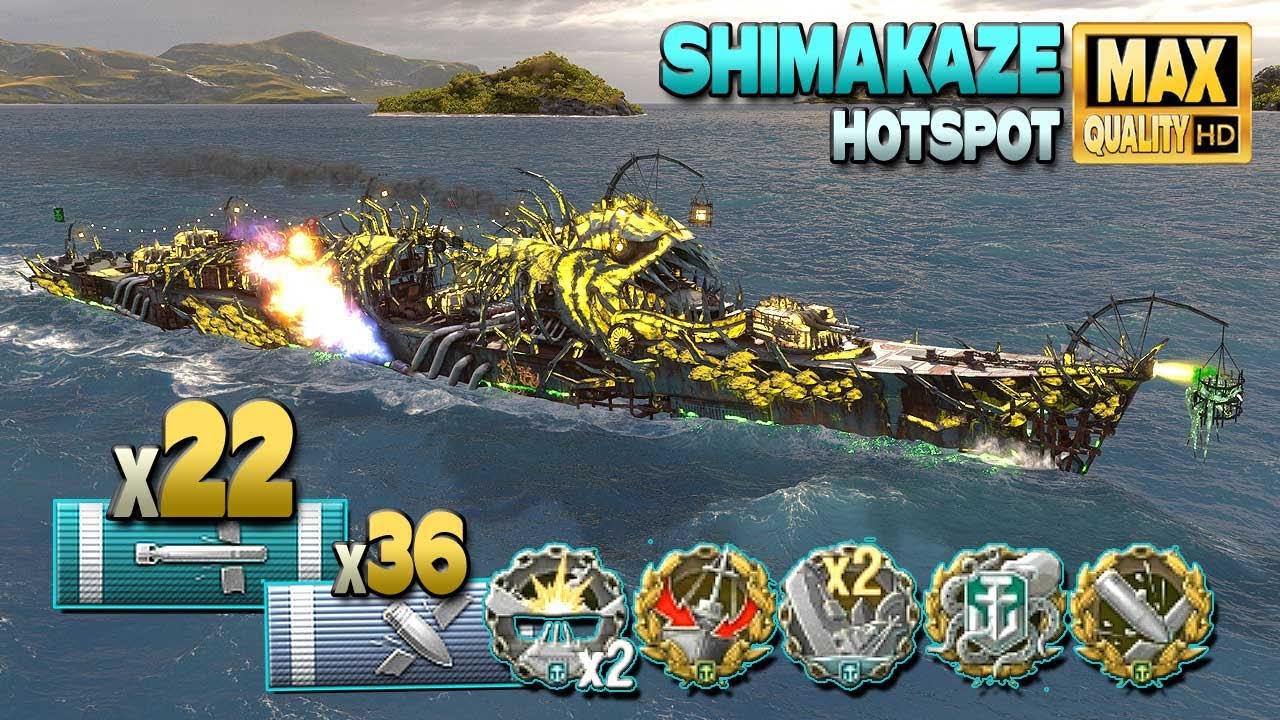 Destroyer Shimakaze: Hard torpedo hits on map Hotspot - World of ...