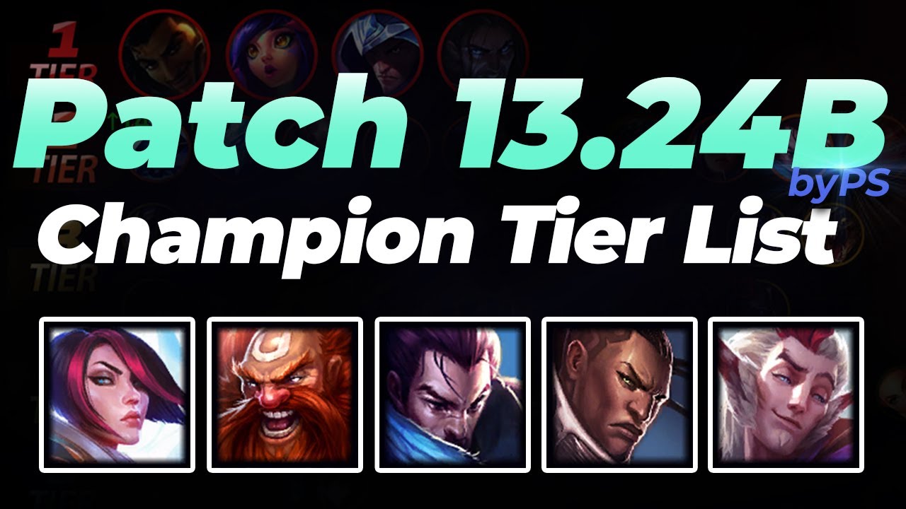 Champion Tier List for Patch 13.24B by PS - YouTube