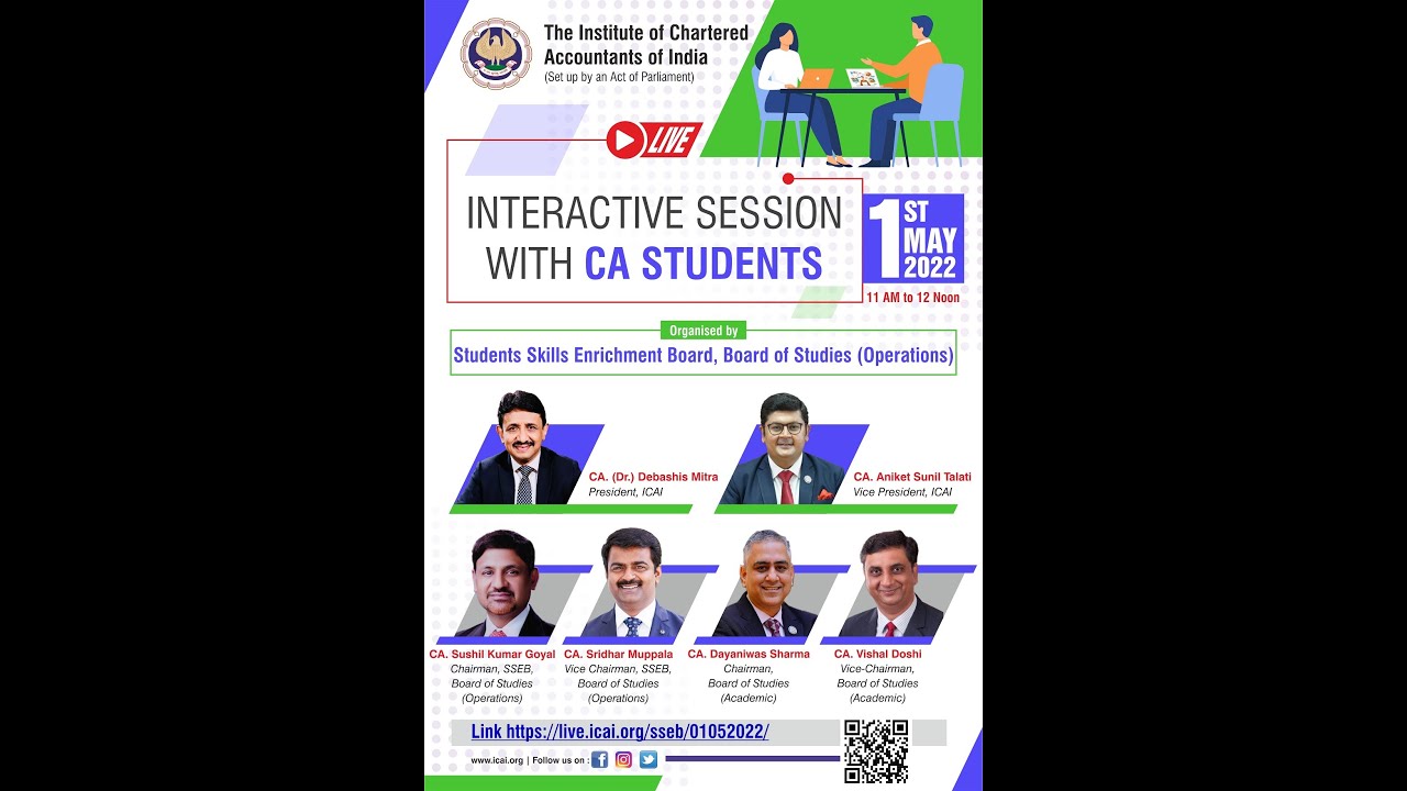 Inaugural Live Interactive Session with CA Students - YouTube