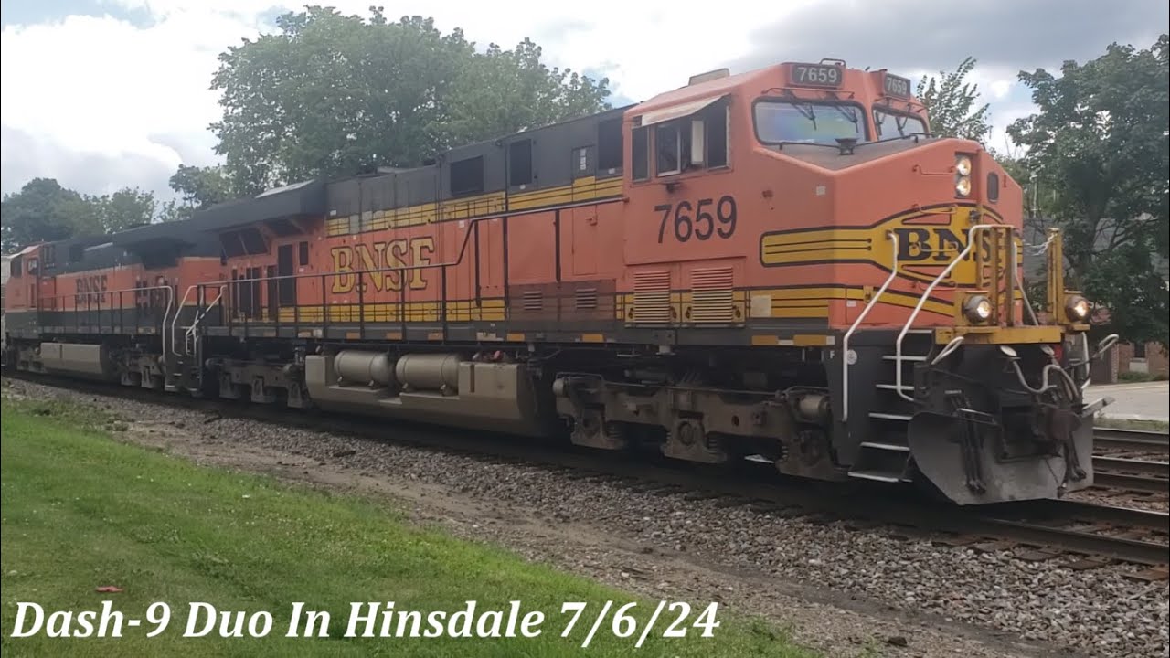 Dash-9 Duo In Hinsdale 7/6/24 - YouTube