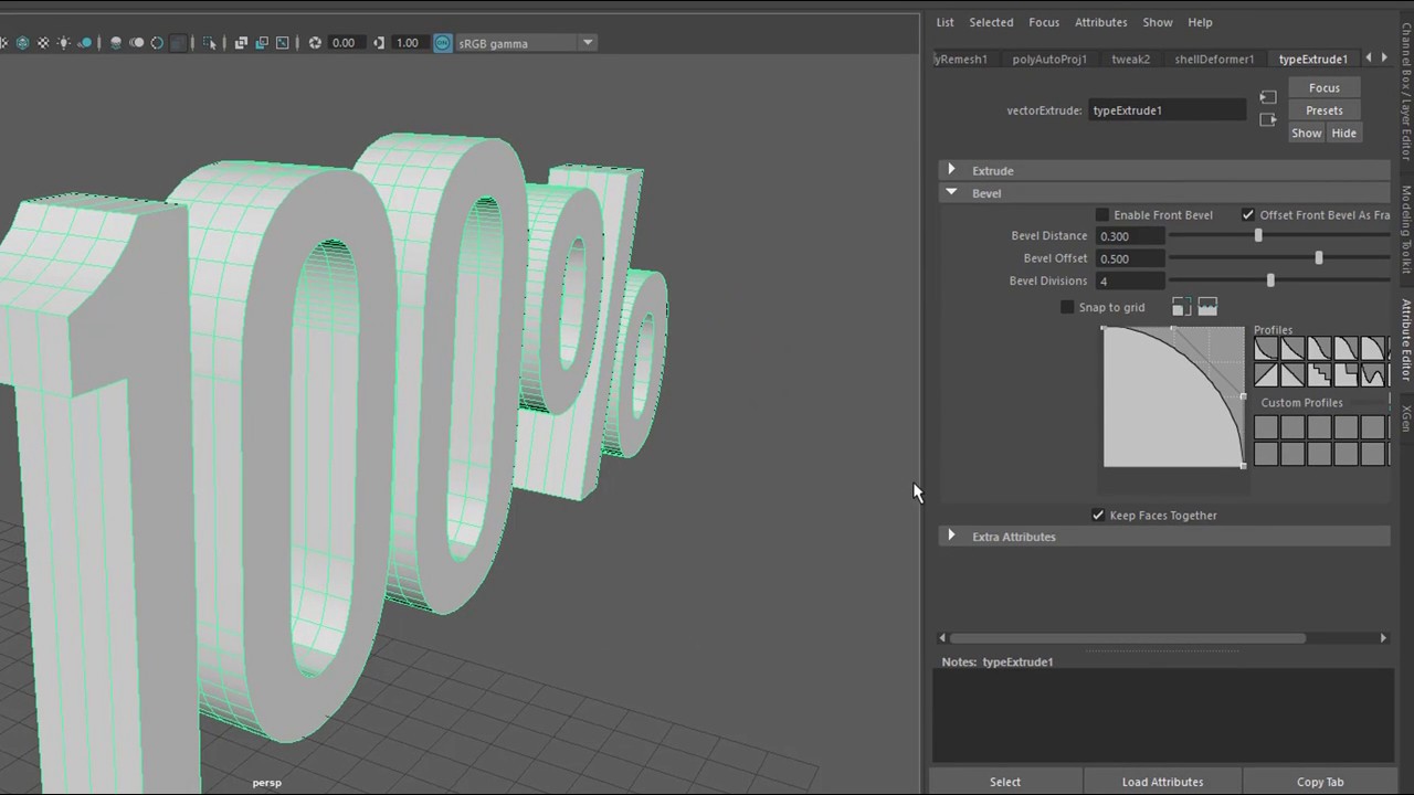 Maya 2017 - Type Fonts und Bevels - YouTube