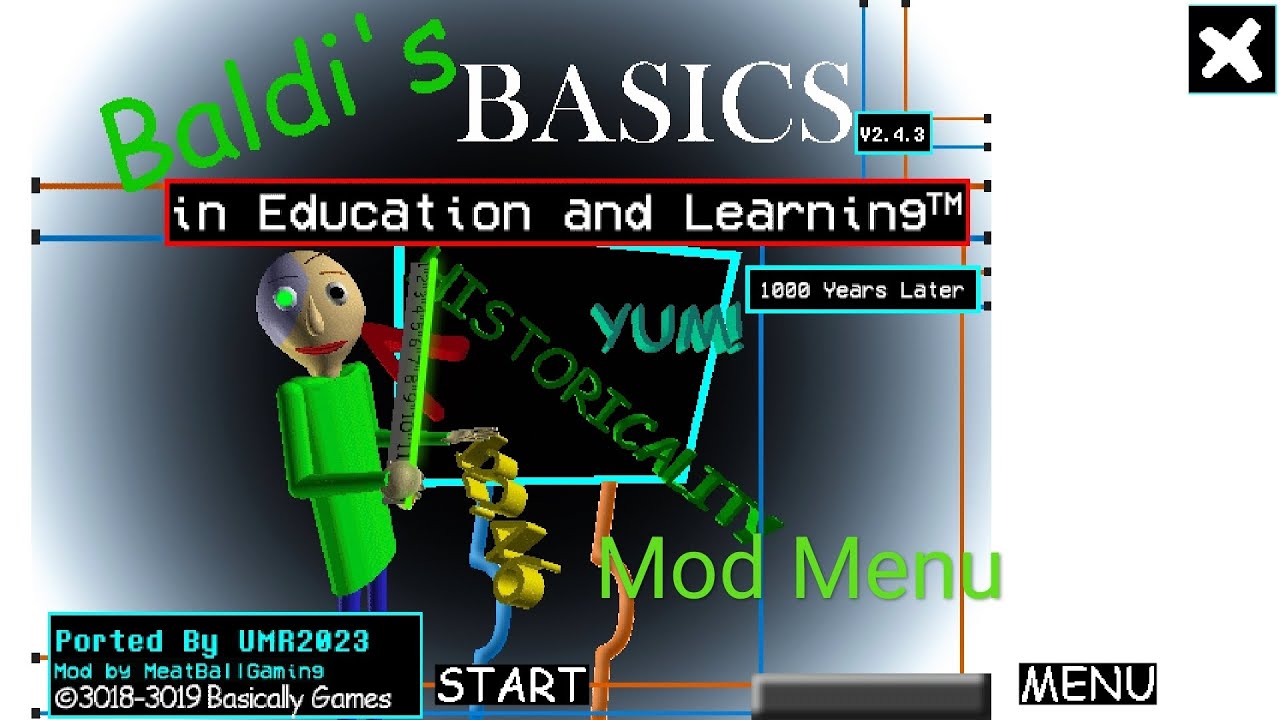 Baldi's Basics 1000 Years Later Mod Menu Android port (Baldi basics mod ...