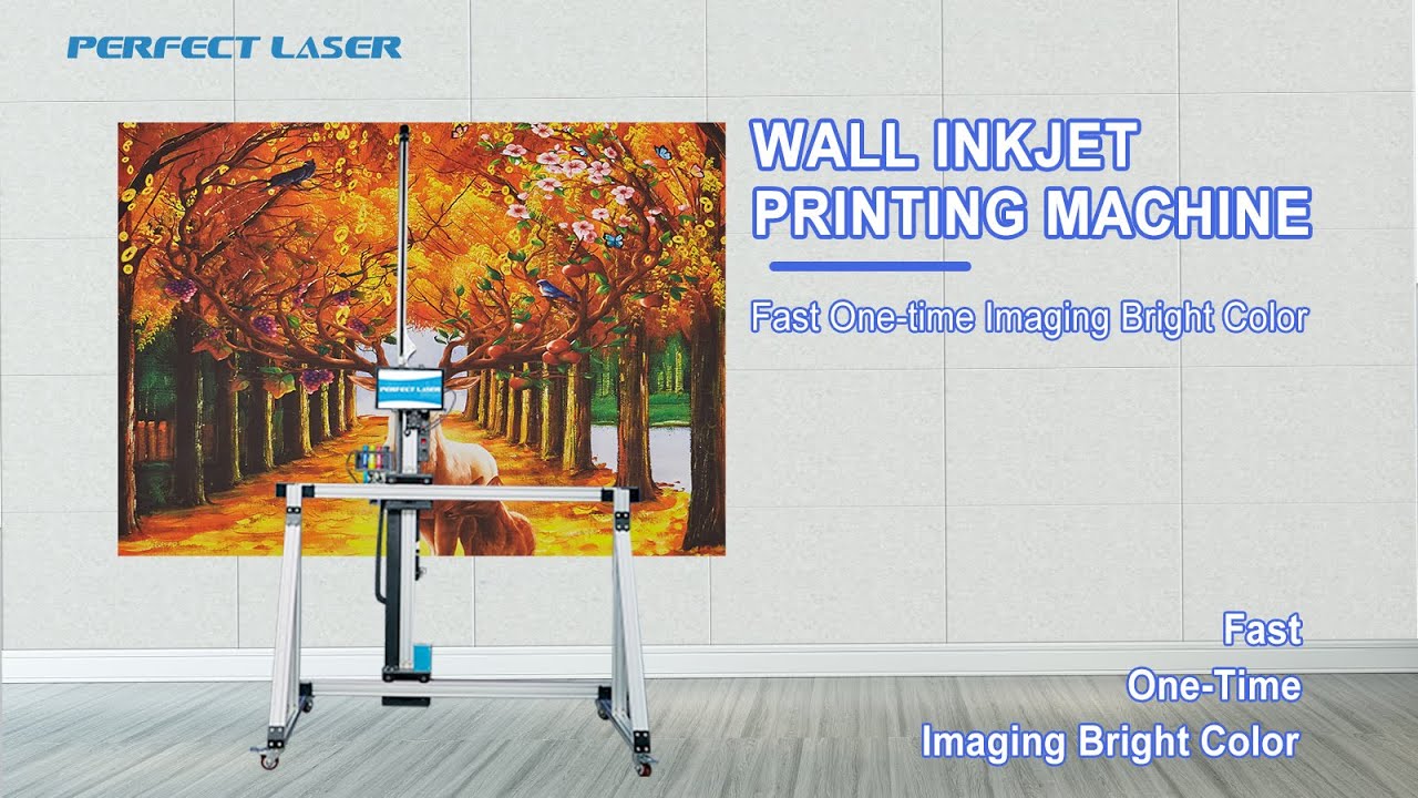 Perfect Laser Wall Inkjet Printing machine one time imaging with bright ...