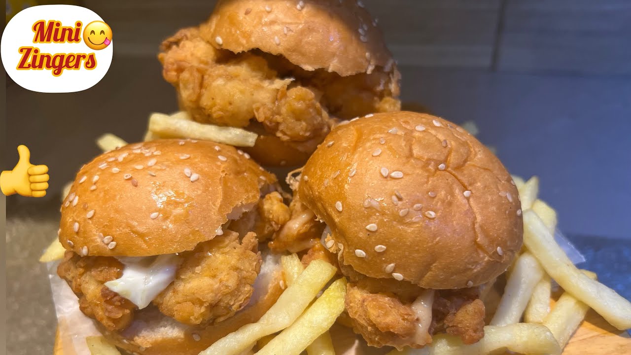 Mini Zinger Burgers | Lunch Box idea | Hi -Tea Recipe | zinger Burger ...