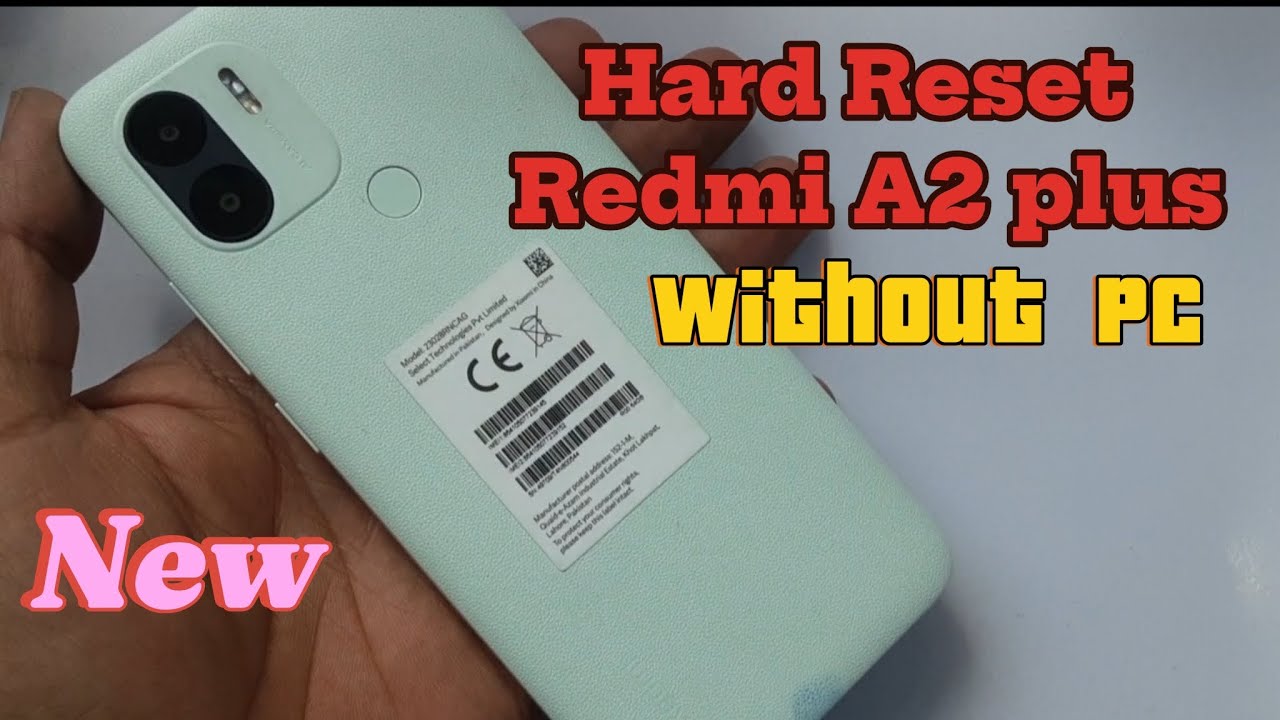 How To Hard Reset Redmi A2plus. - YouTube