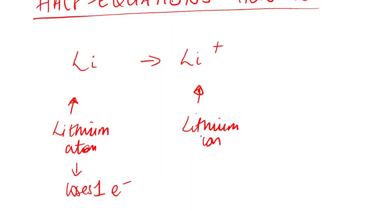 Half-equations how to - YouTube