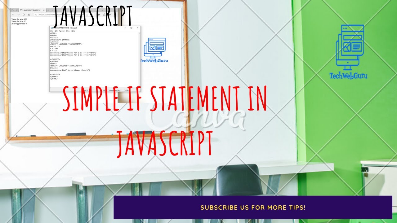 Simple If condition in JavaScript ~ Tutorial for Beginners in Tamil ...
