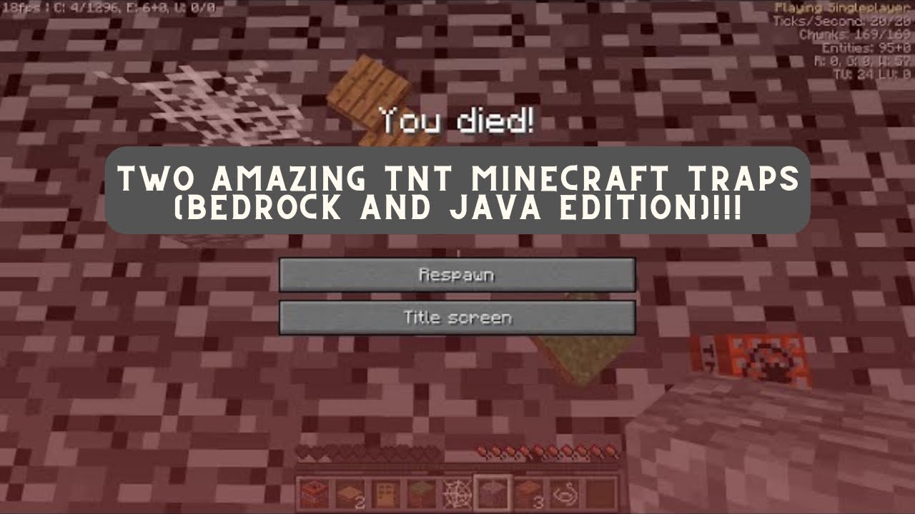 TWO AMAZING TNT MINECRAFT TRAPS 💣💣 (BEDROCK AND JAVA EDITION)!!! - YouTube