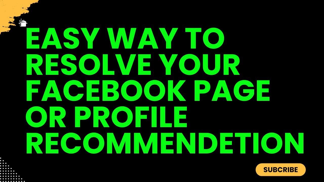 How to Solve Facebook Recommendation Problem your Page or Profile - YouTube