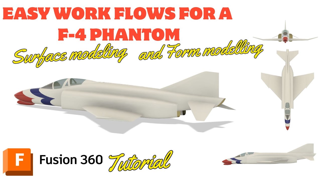 Workflow modeling a F-4 Phantom with surface modeling and form modeling - YouTube