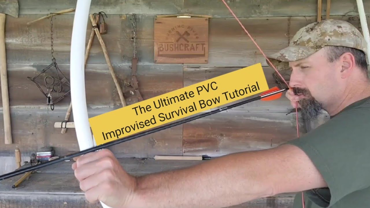 PVC Improvised Survival Bow Build Tutorial - YouTube