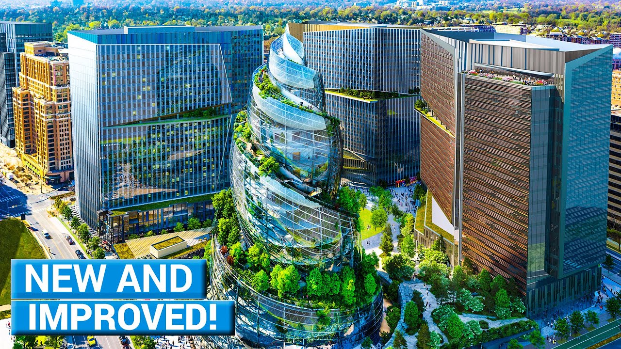 HQ2 The Helix! Amazon's New $2.5BN Headquarters in Arlington! - YouTube
