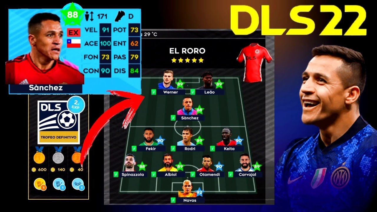 🥇EL REGRESO DE ALEXIS SANCHEZ DLS 22 Gameplay Trofeo Definitivo🏆 - YouTube