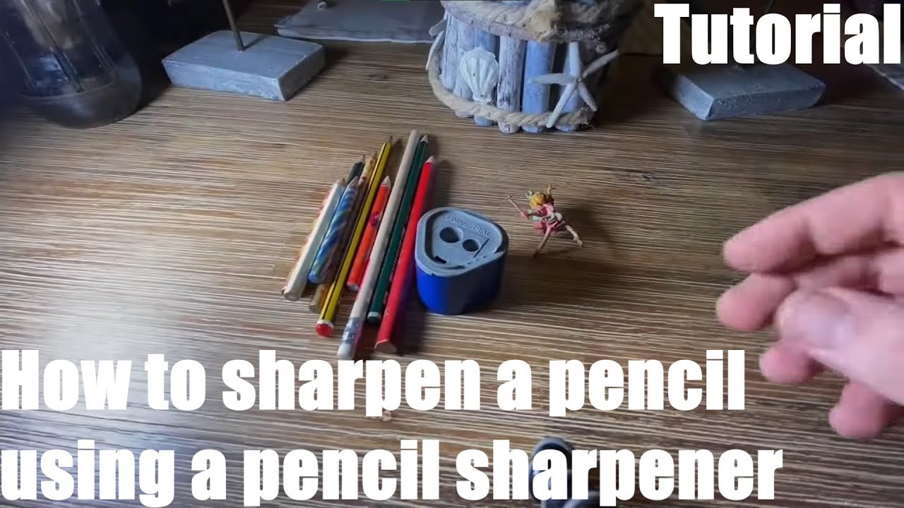 How to sharpen a pencil using a pencil sharpener (pencil pointer, parer, topper) DIY - YouTube