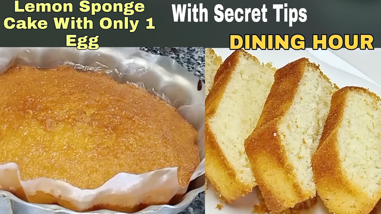 1 Egg Cake Recipe By Dining Hour|Teatime Cake||Vanilla Sponge Cake|How ...
