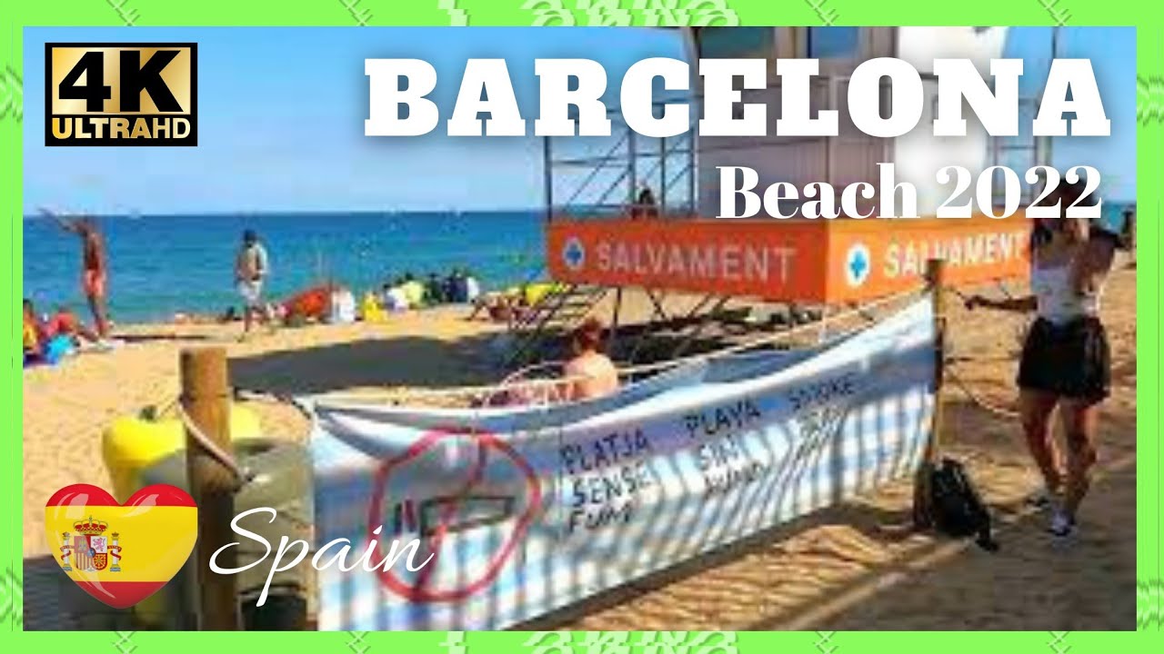 Barcelona Beach Walk Part 4, Spain, 4k Unedited - YouTube